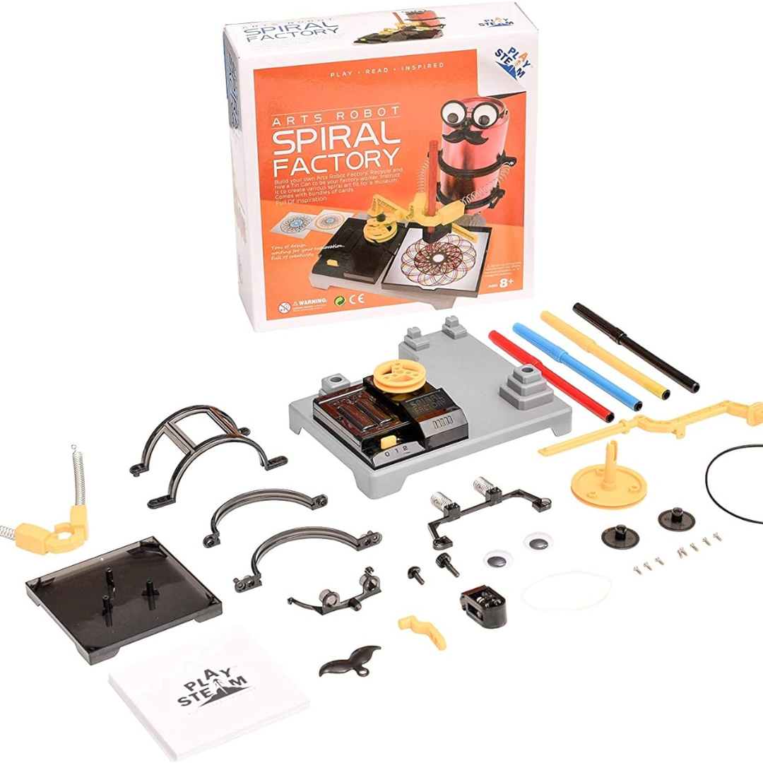 PlaySTEAM Doodling Robot DIY Science Kit – Build & Create Art with Robotics